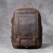 Personalized Leather Backpack Brown Leather Backpack, Rucksack Men ...