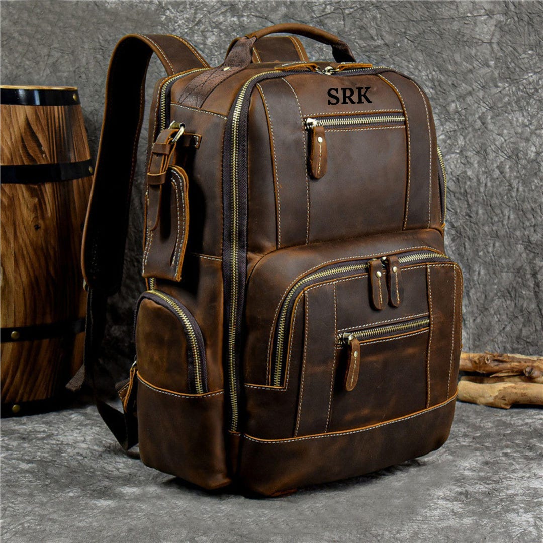 Leather Bag, Full Grain Leather Backpack Men, Rucksack, Laptop Backpack ...