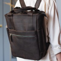 Backpack-tote-shoulder Bag, Convertible Bag, Canvas and Leather ...