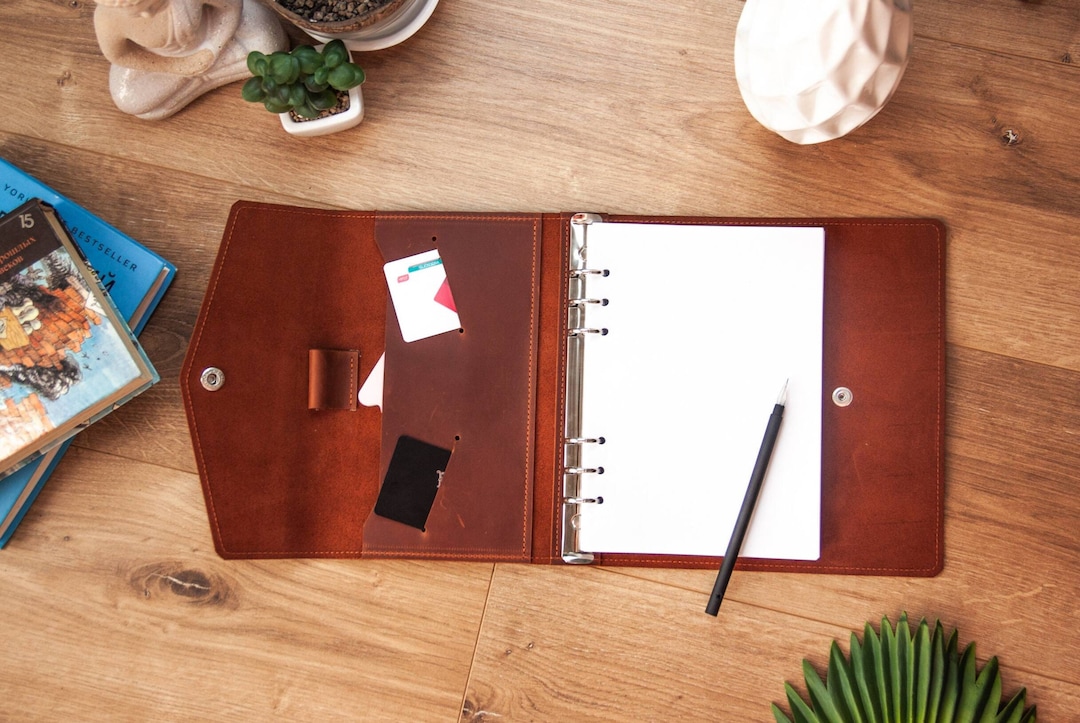 Leather Binder Cover, Custom Binder Cover, Binder 6 Ring, Personalized ...