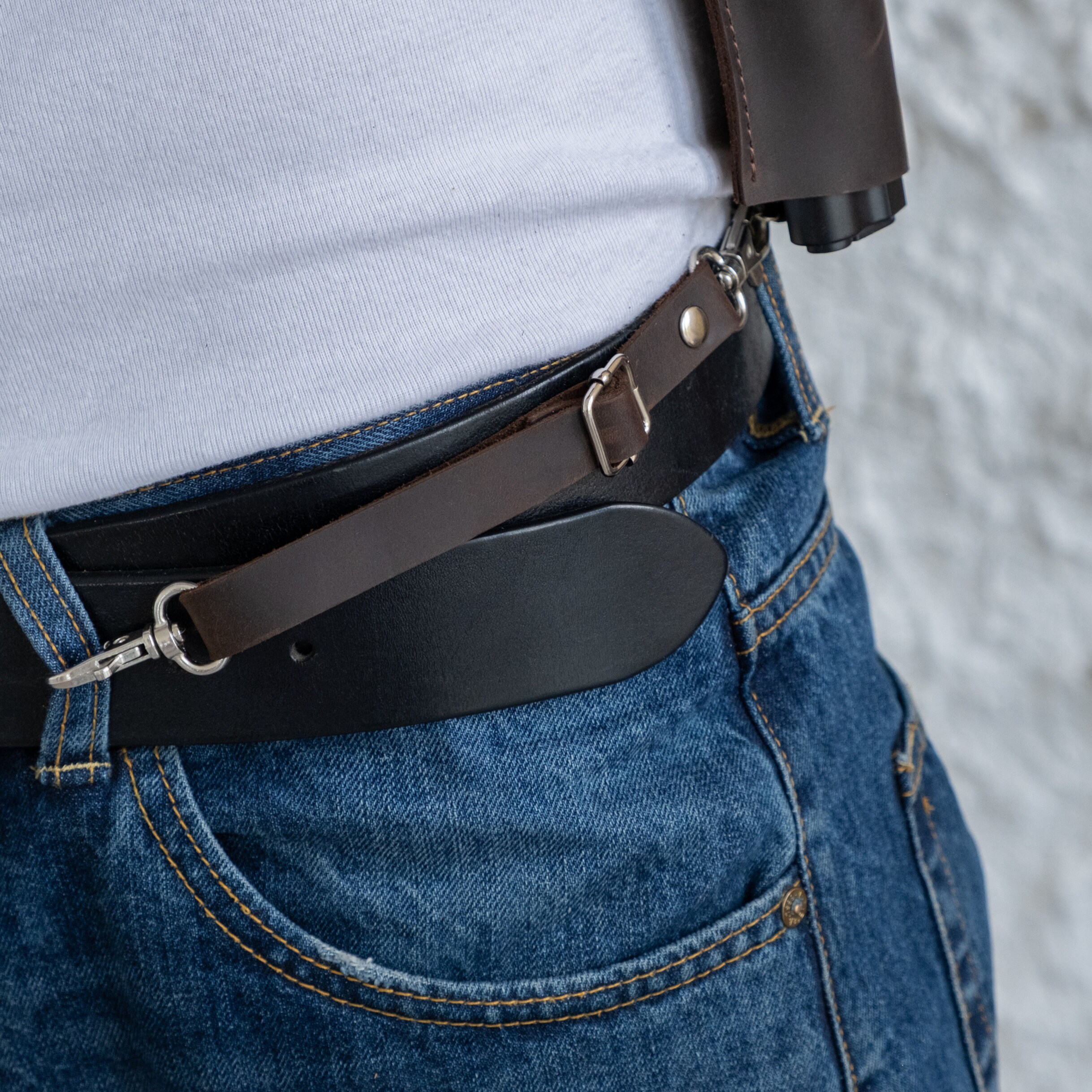 Leather Revolver Holder, Leather Gunslinger Belt, Holsters for 1911 ...