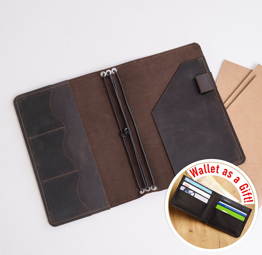 Leather Notebook Cover, A4 Notebook Cover, A4 Journal Cover, A6 Journal ...