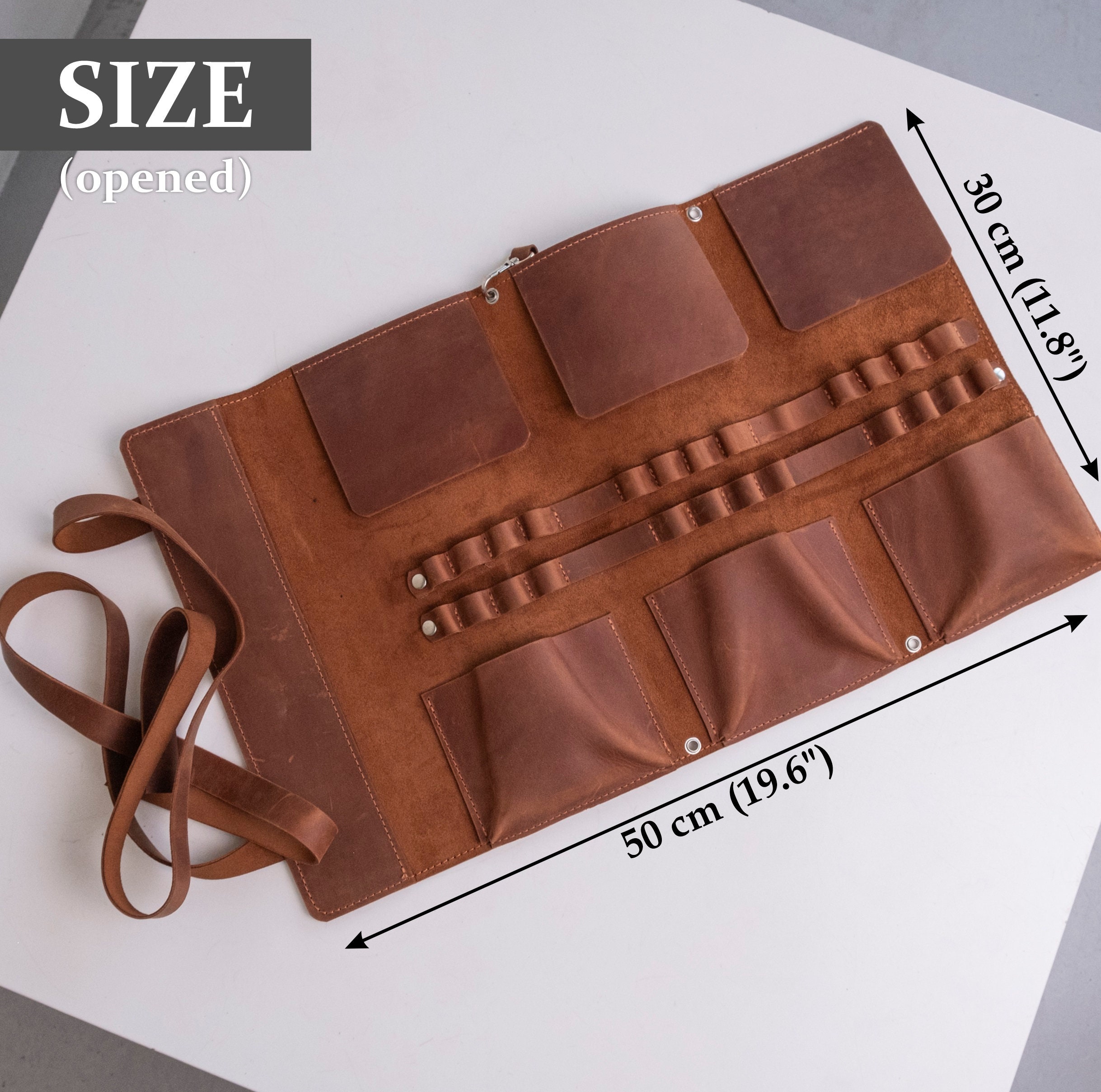 Artist Roll Up, Leather Pencil Roll, Brush Roll Up, Paint Brush Case ...