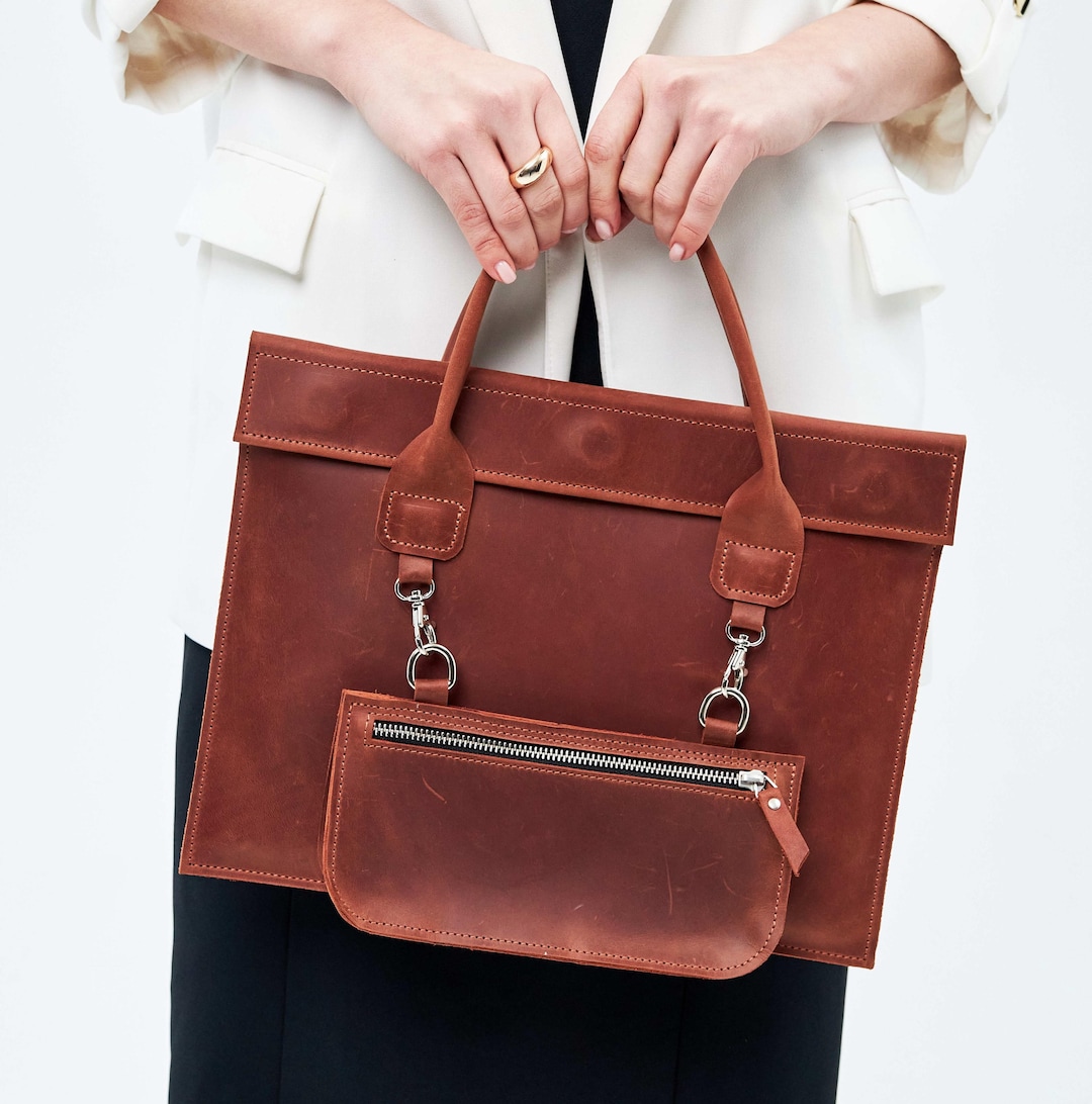Brown Laptop Bag 13 Inch, Slim Laptop Bag Leather, MacBook Pro Bag ...