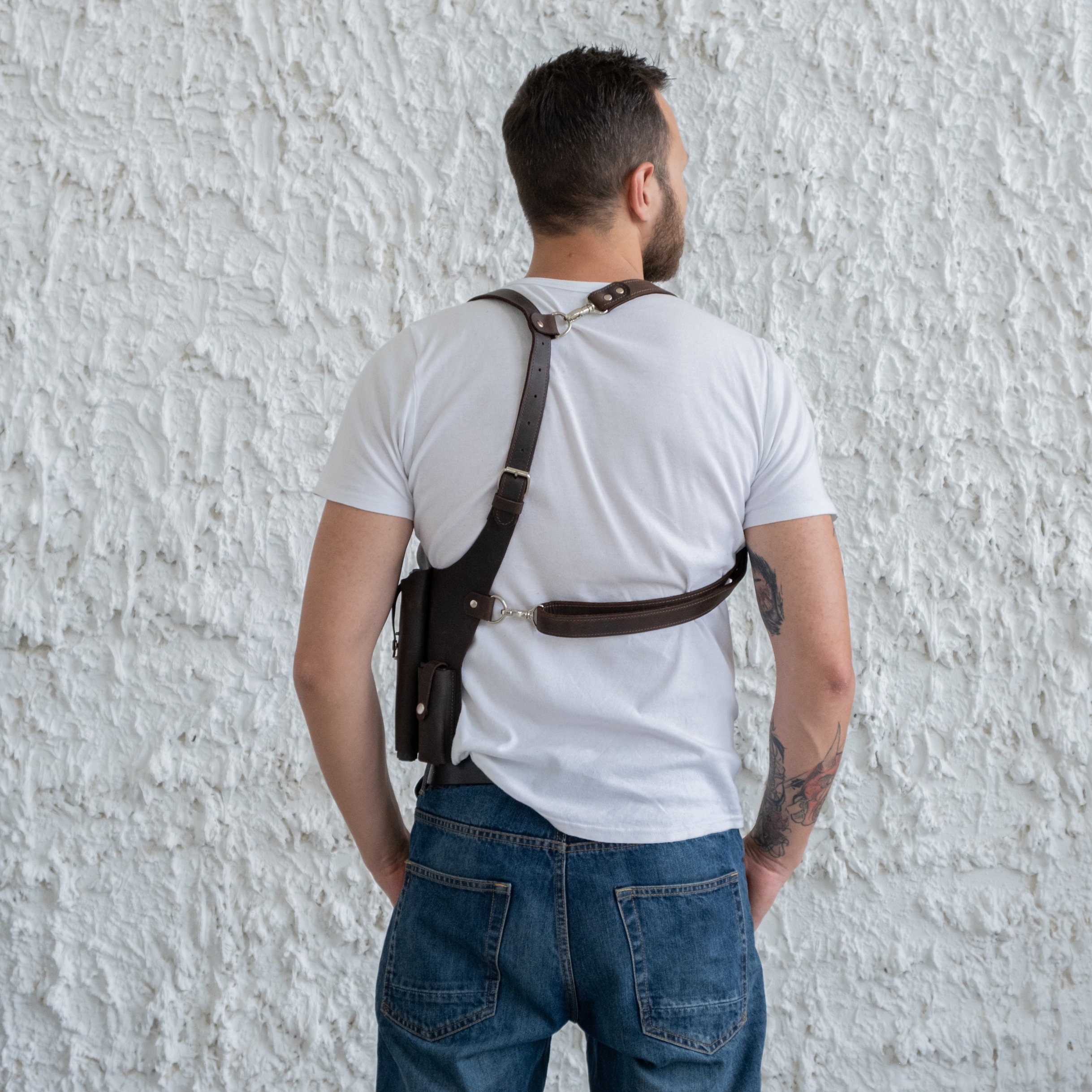 Leather Revolver Holder, Leather Gunslinger Belt, Holsters for 1911 ...