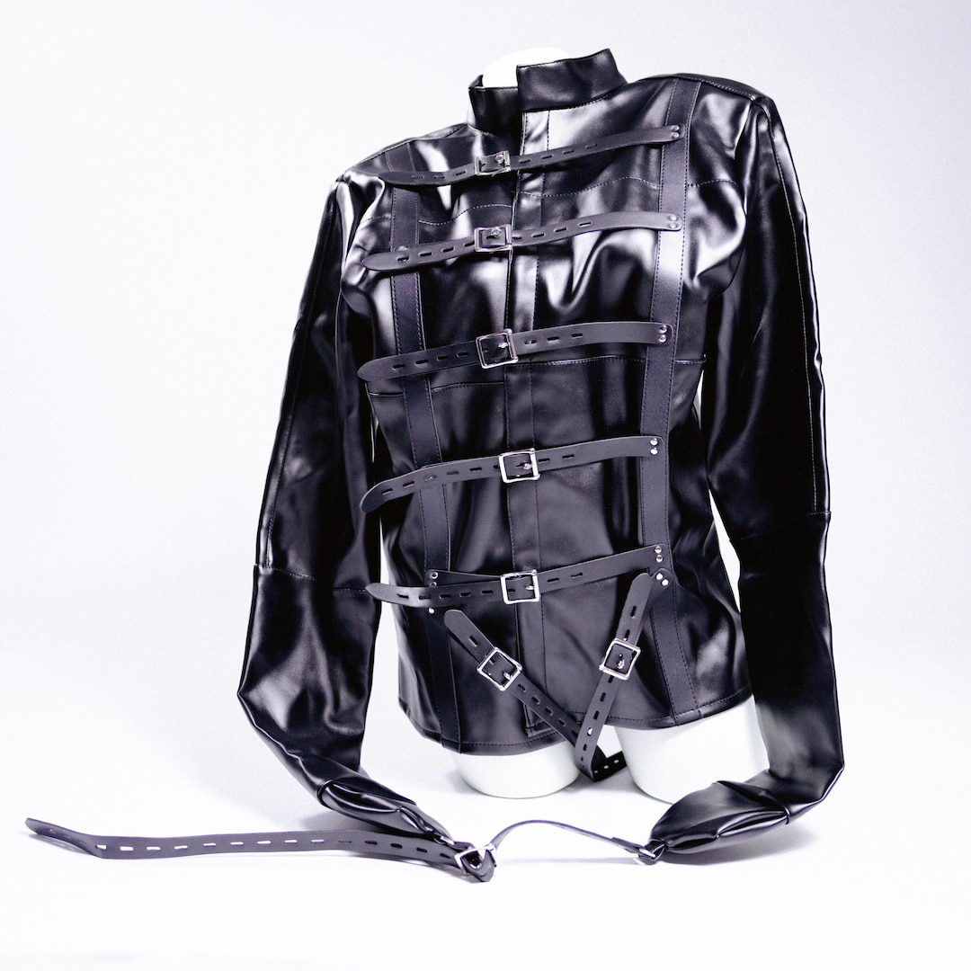 Heavy Duty Straitjacket, Black Restraint Jacket, Bondage Jacket,fetish ...