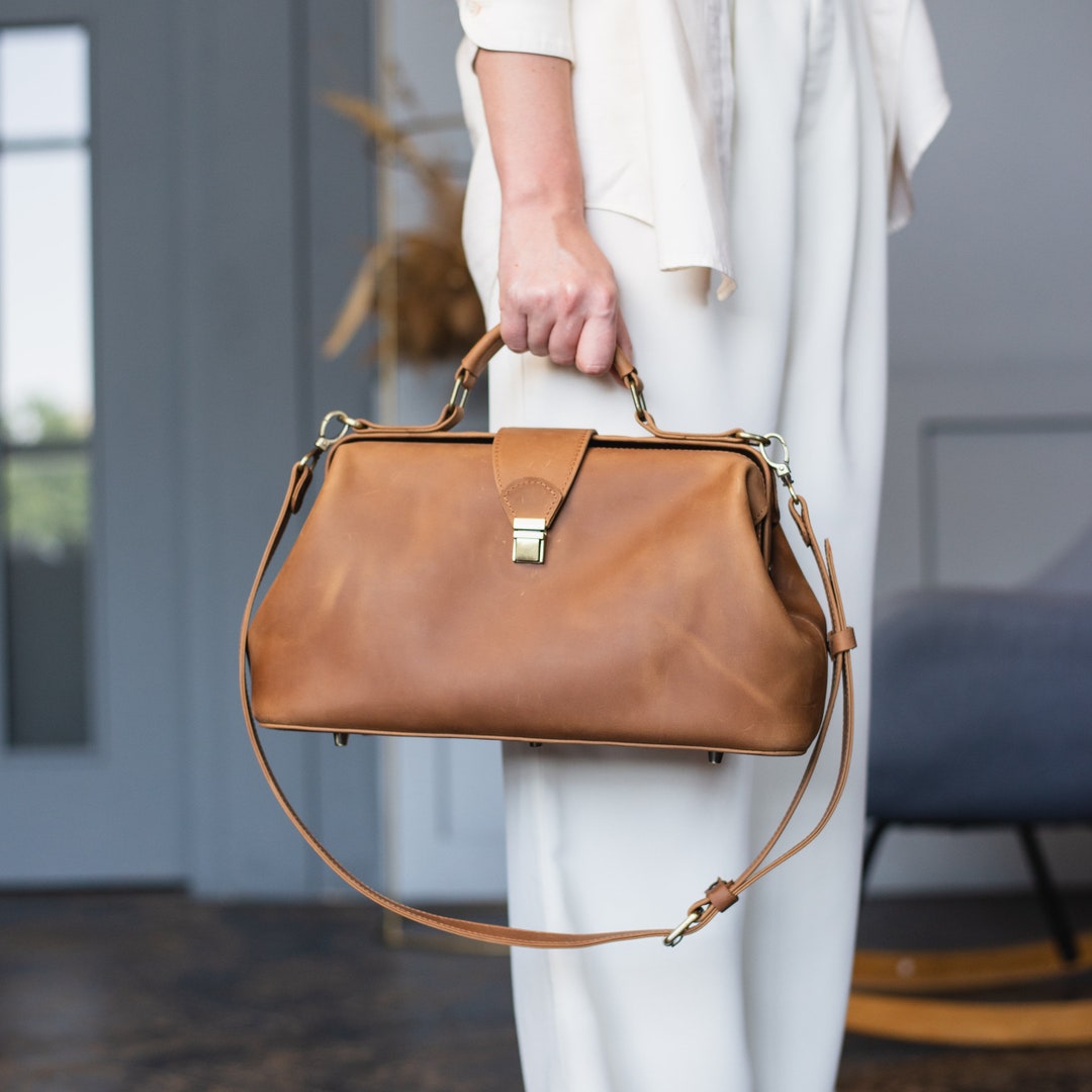 Leather Doctor Bag Large, Doctor Handbags for Women, Doctor Bag With ...