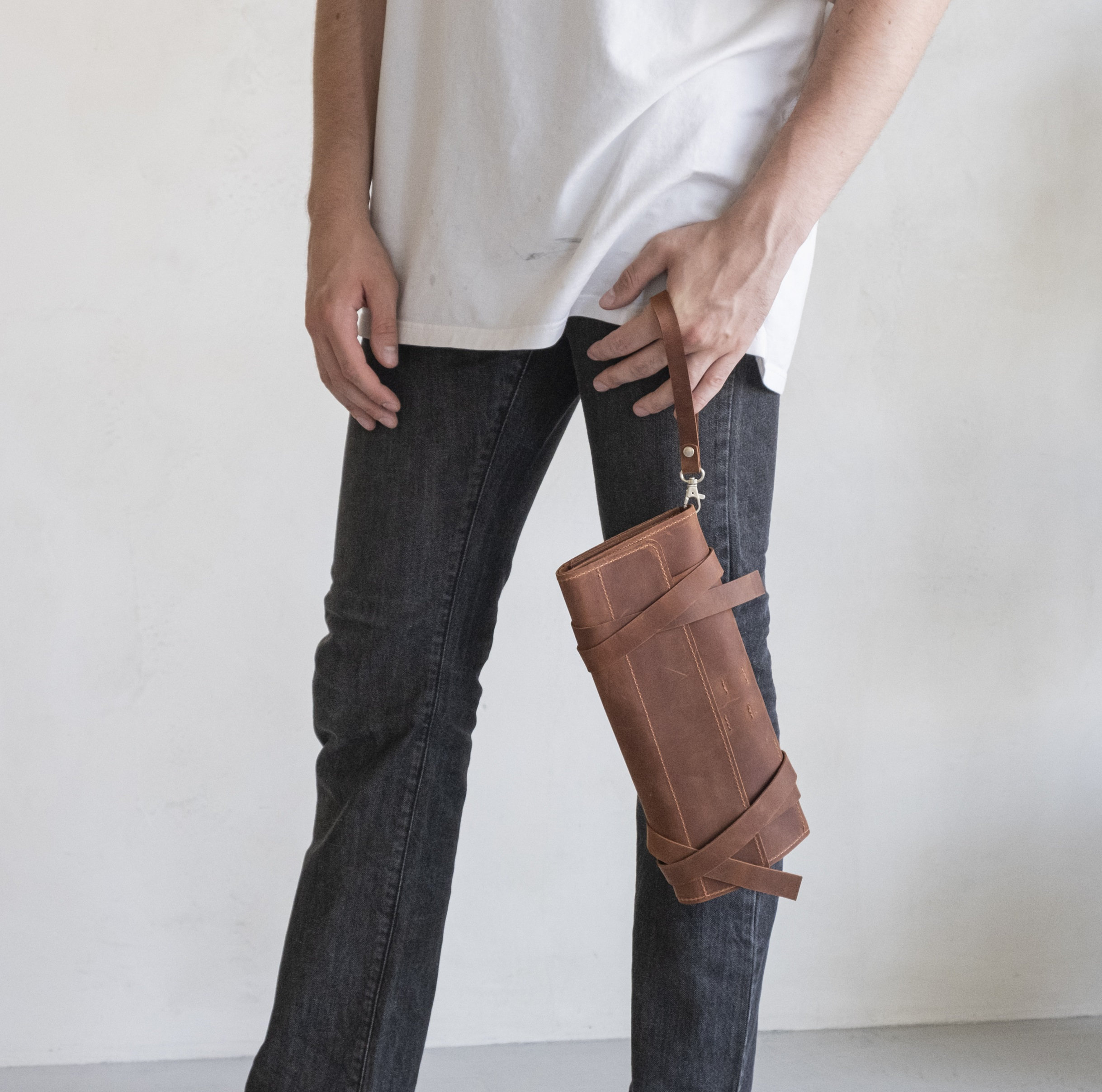 Artist Roll Up, Leather Pencil Roll, Brush Roll Up, Paint Brush Case ...