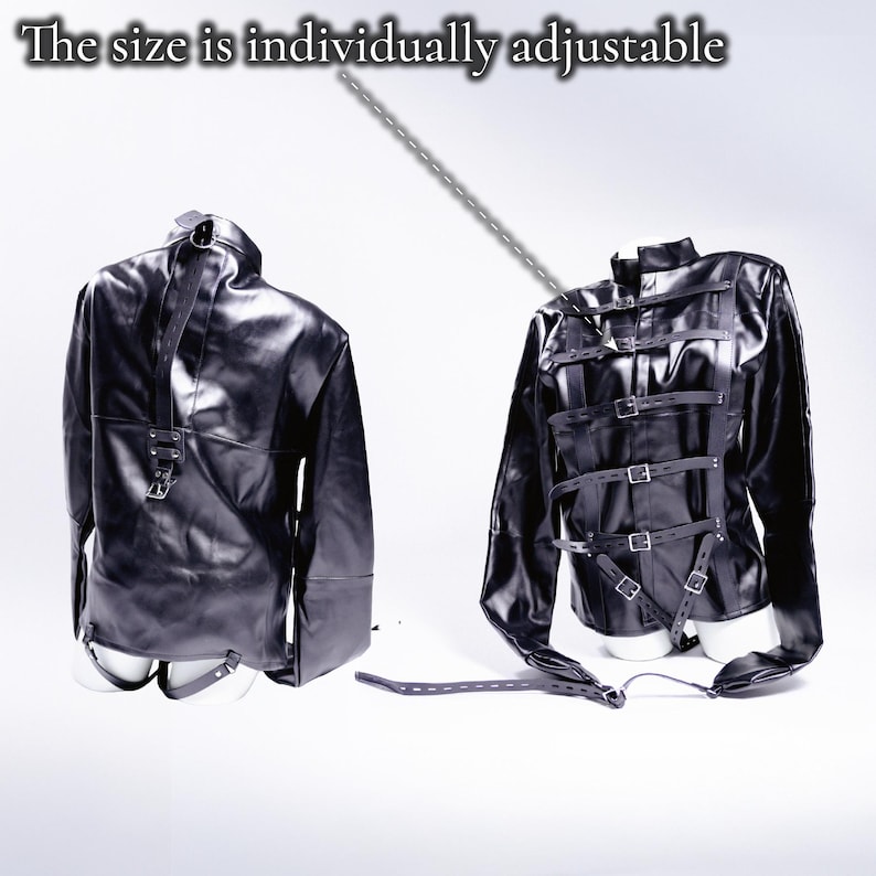 Heavy Duty Straitjacket, Black Restraint Jacket, Bondage Jacket,fetish ...