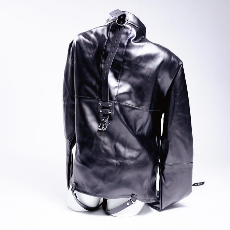 Heavy Duty Straitjacket, Black Restraint Jacket, Bondage Jacket,fetish ...