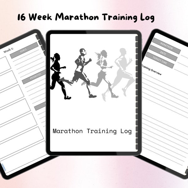 Marathon Training Plan Log - Etsy