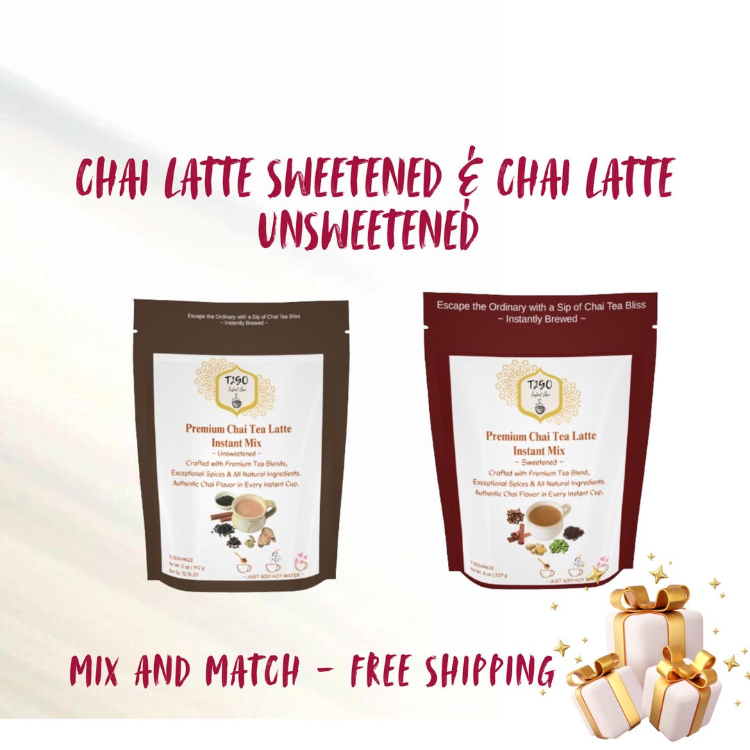 Premium Instant Chai Mix Unsweetened 5 Oz & Premium Instant Chai Mix ...