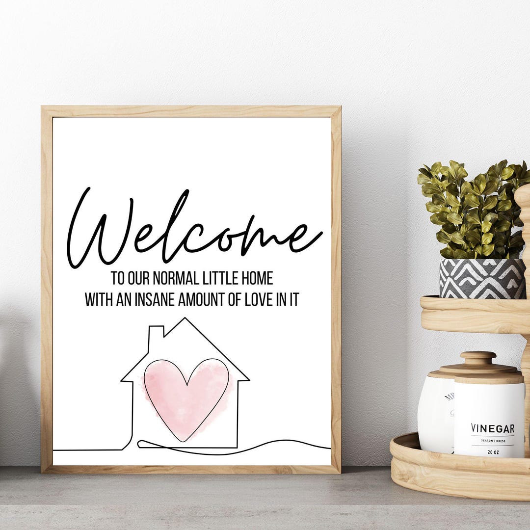 Welcome to Our Normal Home Digital Wall Print, Welcome Sign, Welcome ...
