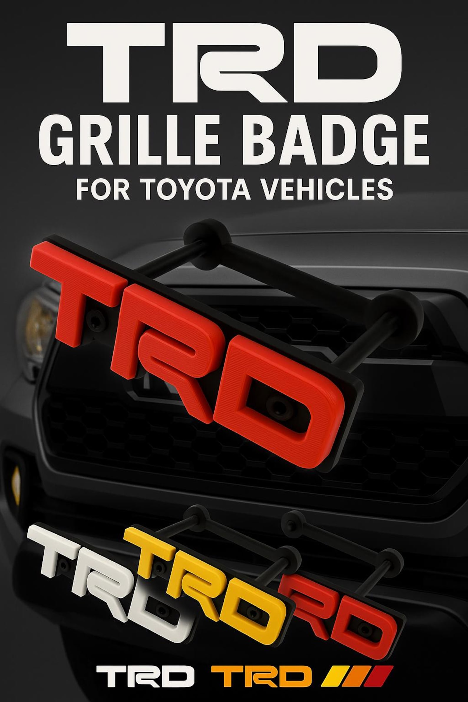 TRD Grille Badge for Toyota Tacoma, Tundra, 4runner, FJ Cruiser - Etsy