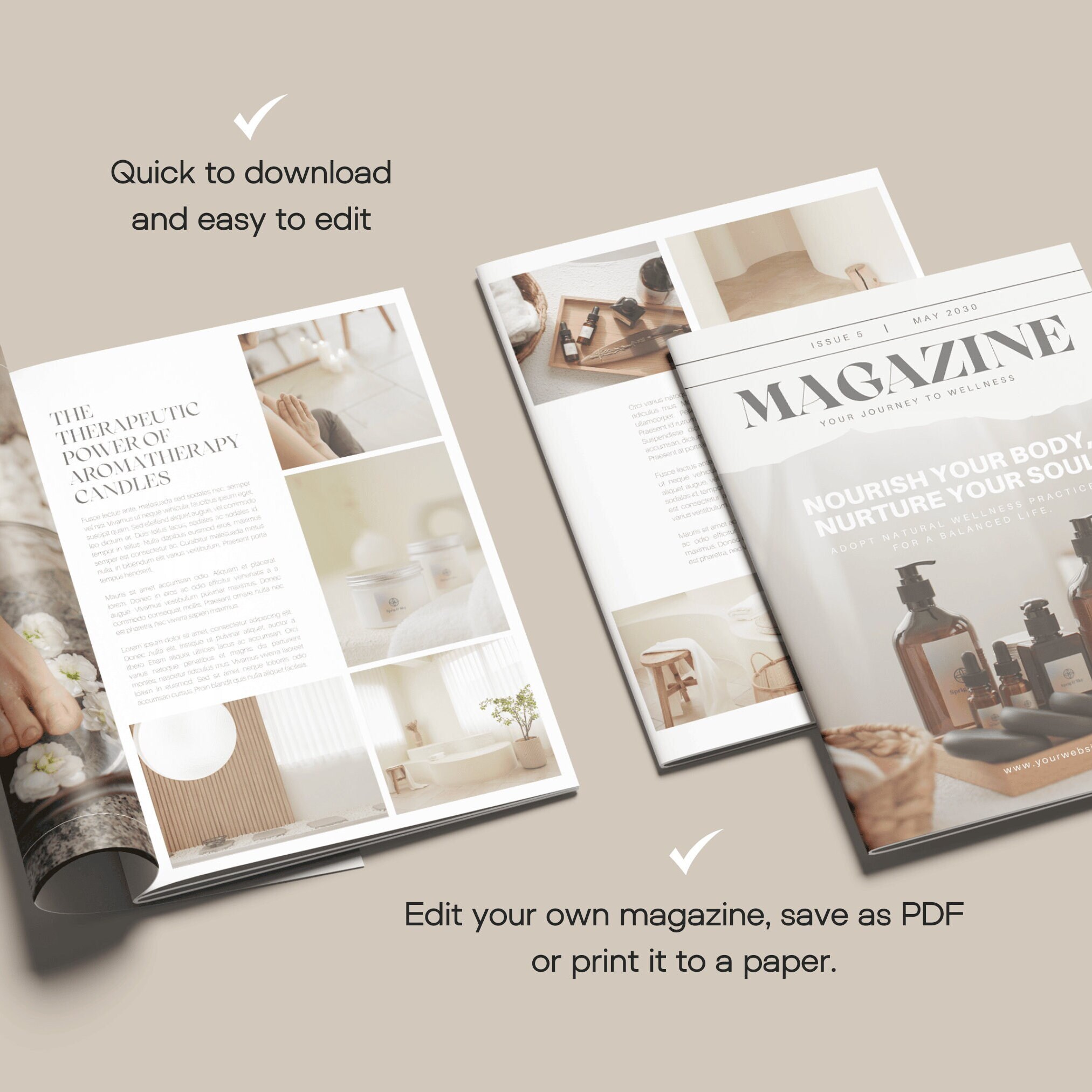 Minimalist Magazine Template | Small Business Ebook Template Canva ...