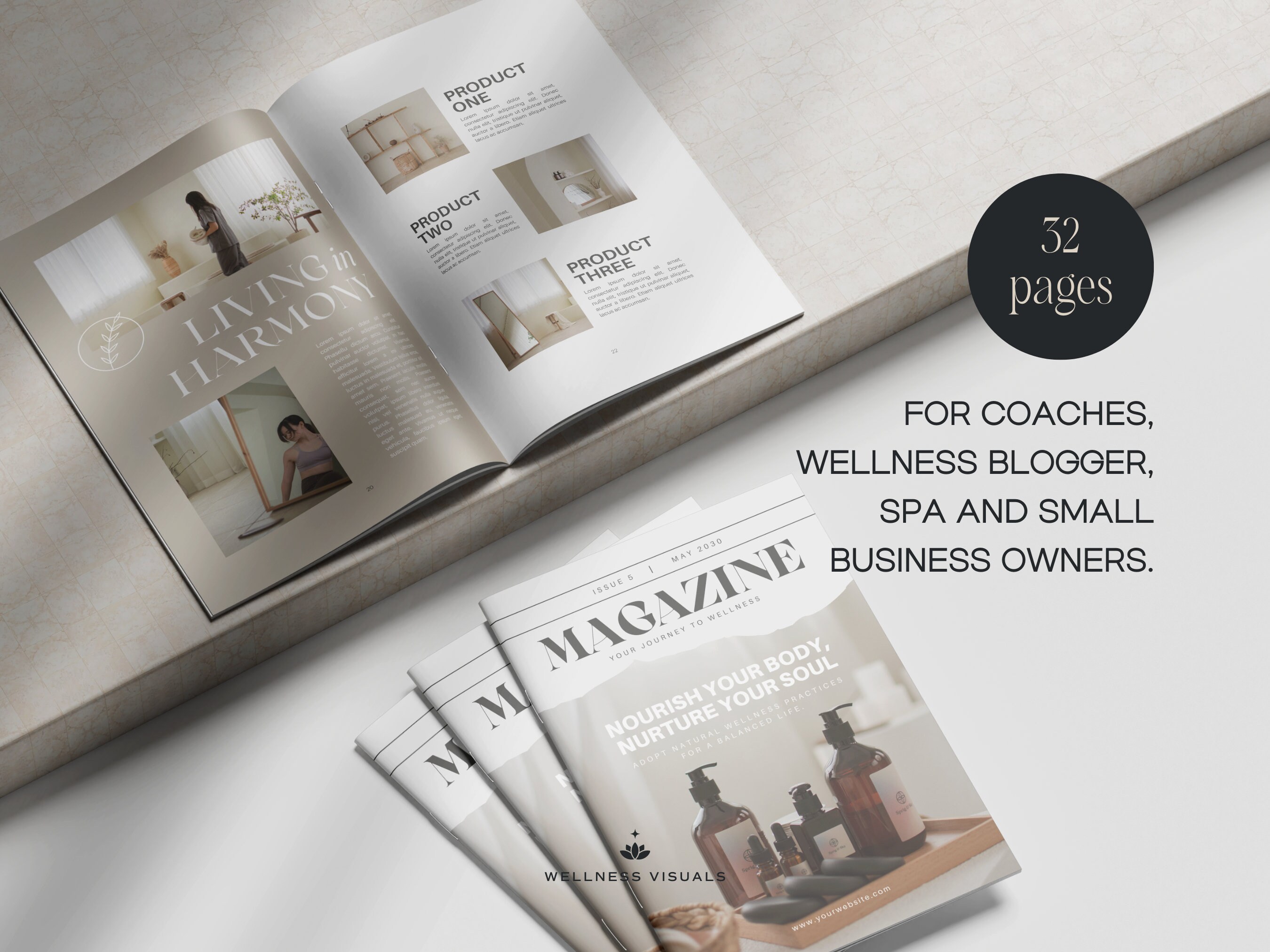 Minimalist Magazine Template | Small Business Ebook Template Canva ...