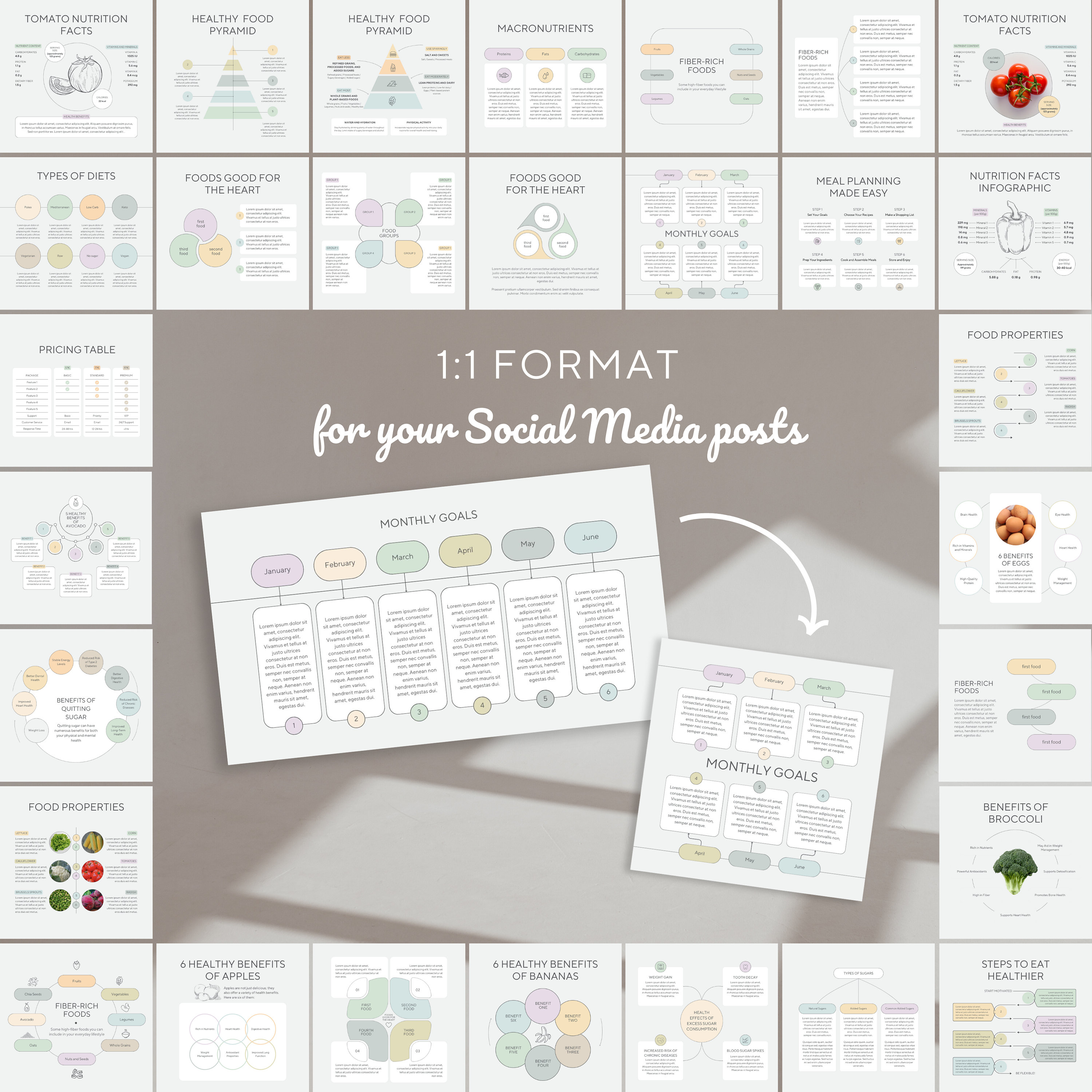 Nutrition Charts Templates Infographic Templates Nutrition Charts ...