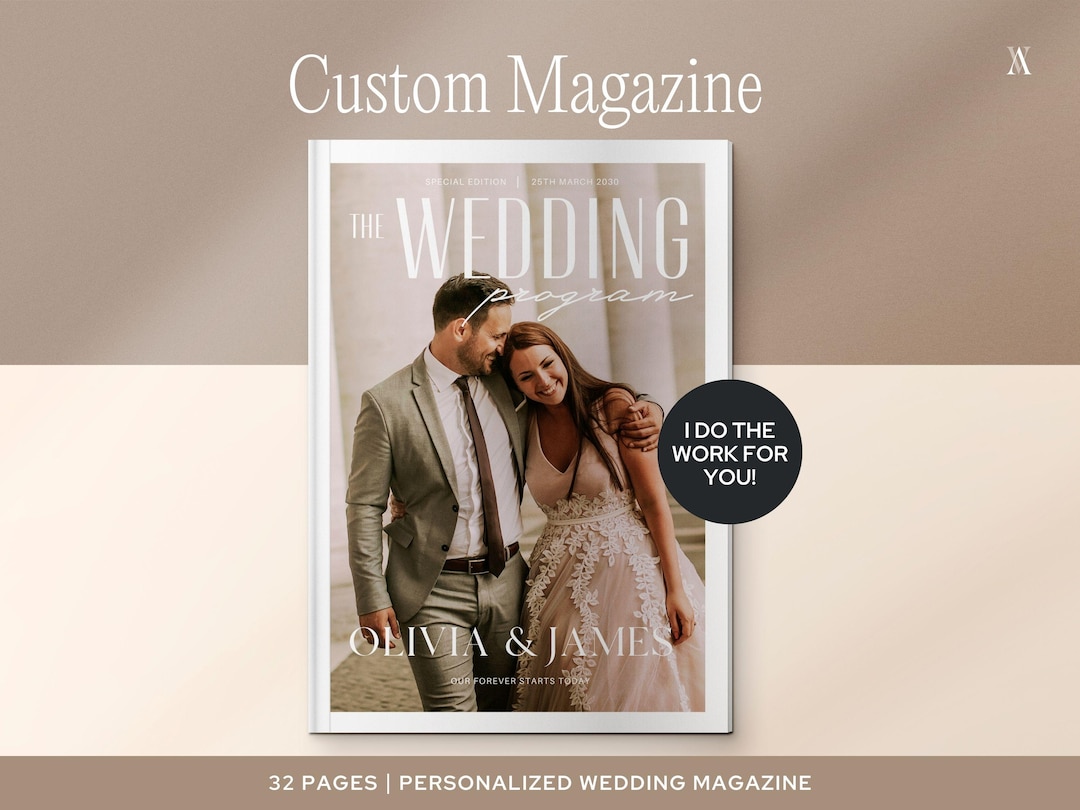 Personalized Design Service, Wedding Magazine, Custom Keepsake, Wedding ...