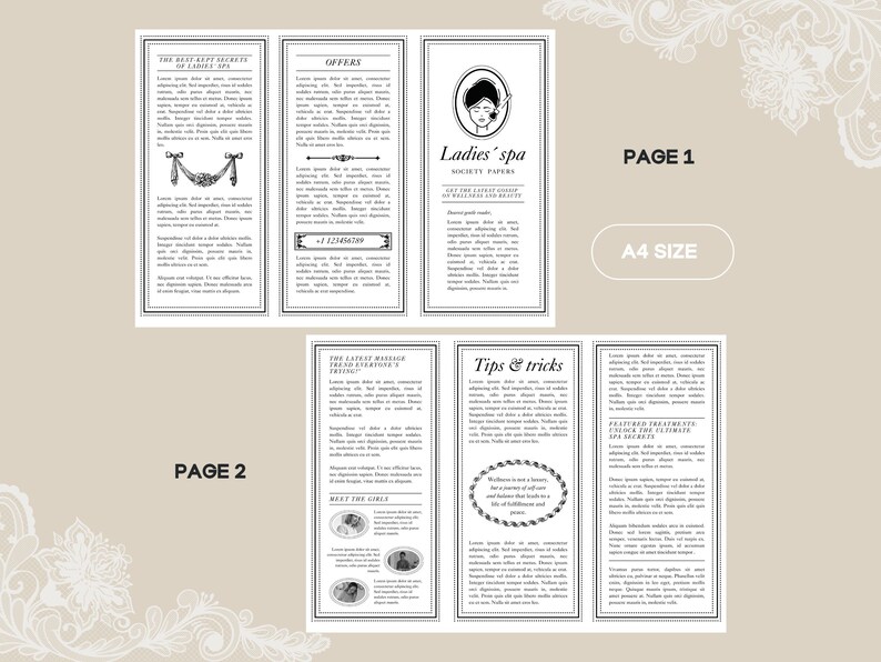 Editable Bridgerton Newsletter Template, Promotional Trifold Bridgerton ...