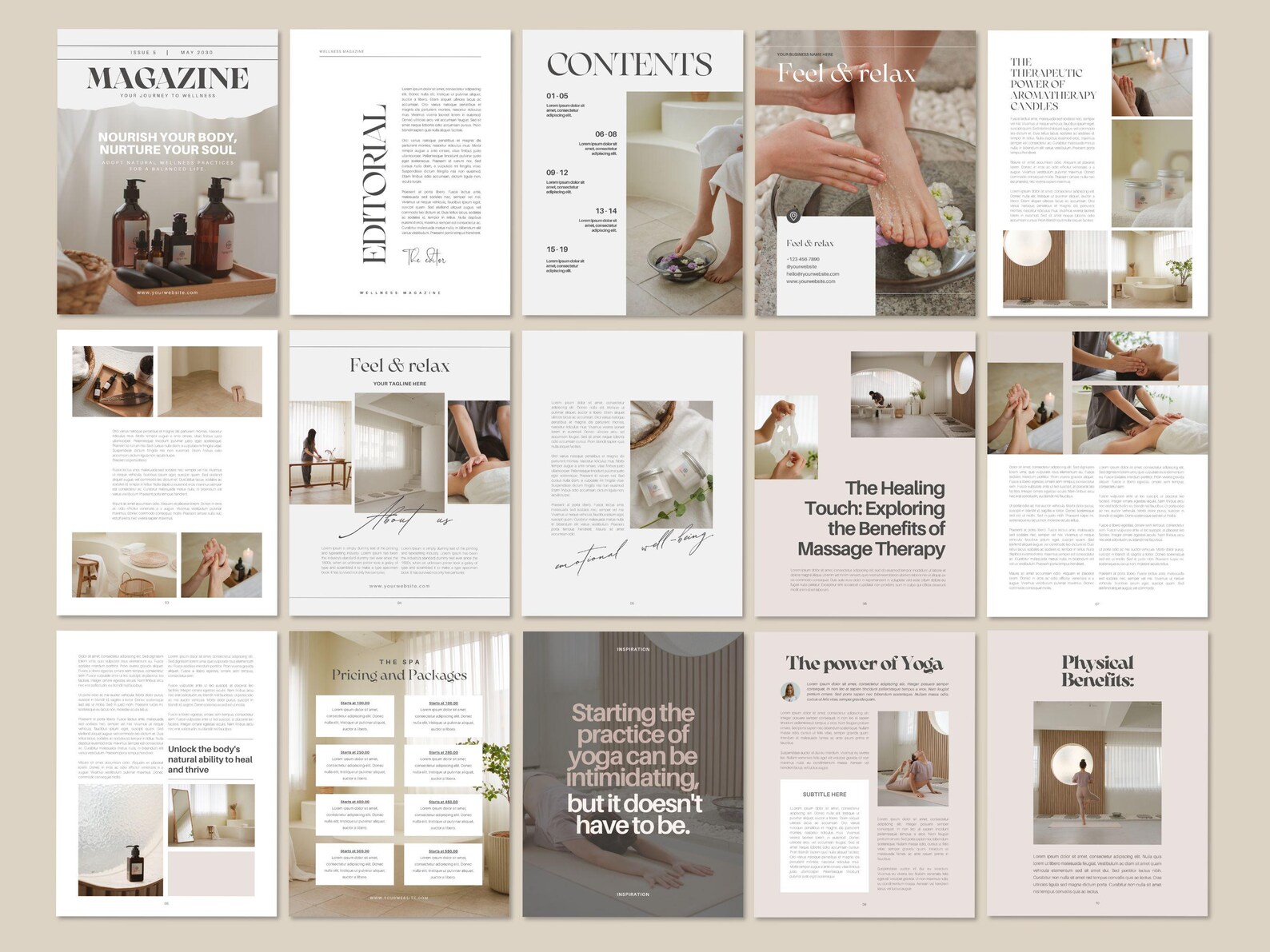 Minimalist Magazine Template | Small Business Ebook Template Canva ...