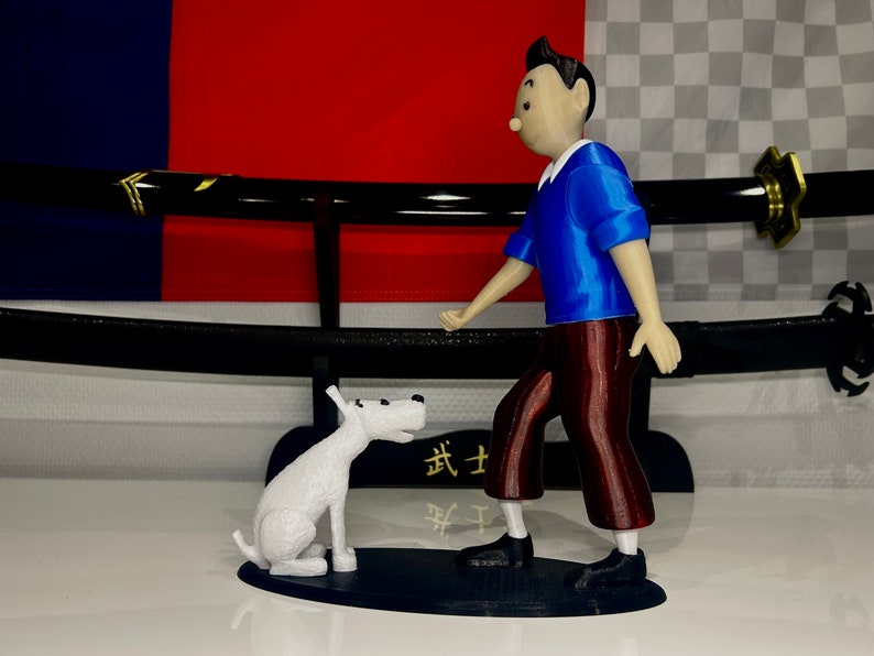 Tintin and Snowy Printed in 3D. - Etsy