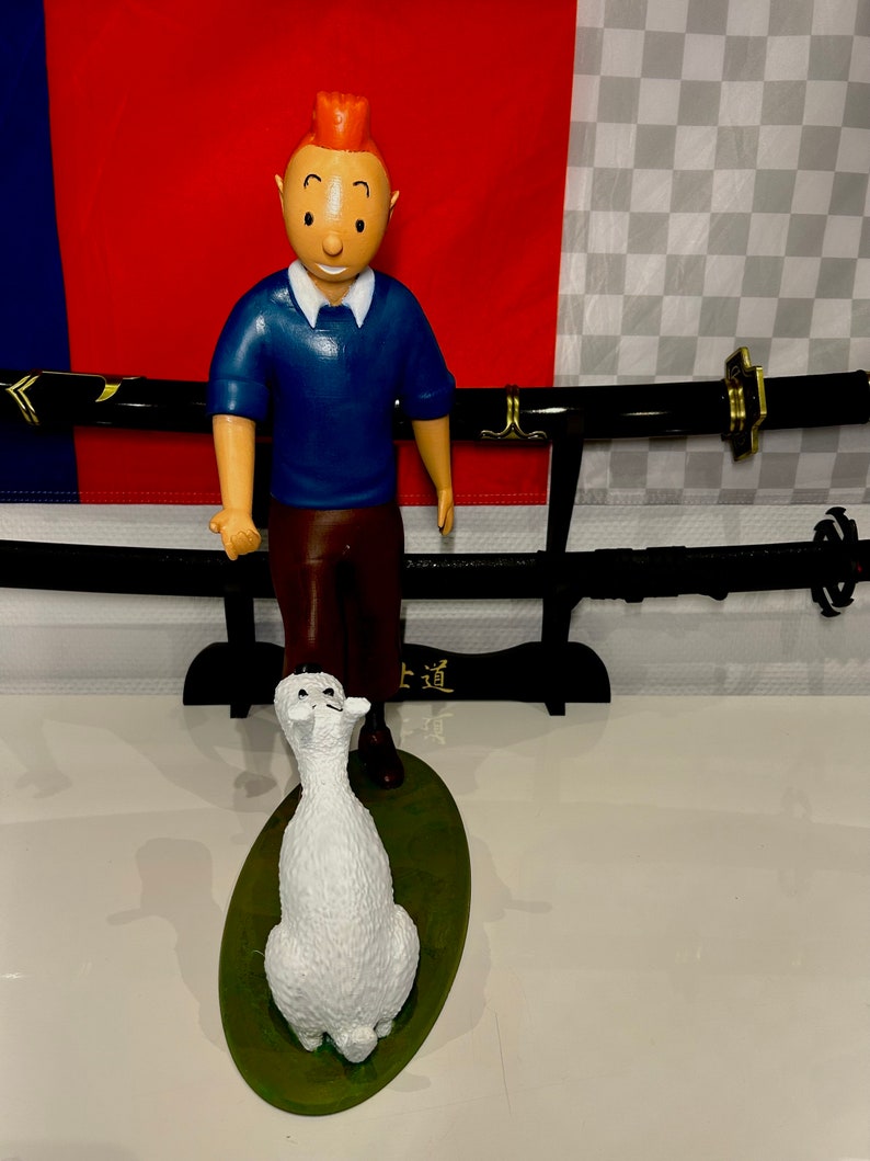 Tintin and Snowy Figurine Printed in 3D large Format. - Etsy