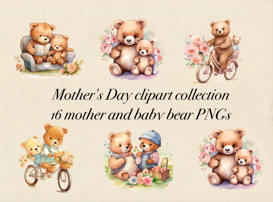 Moher's Day Clipart Collection, 15 Mother and Baby Png, Cute Mother and ...