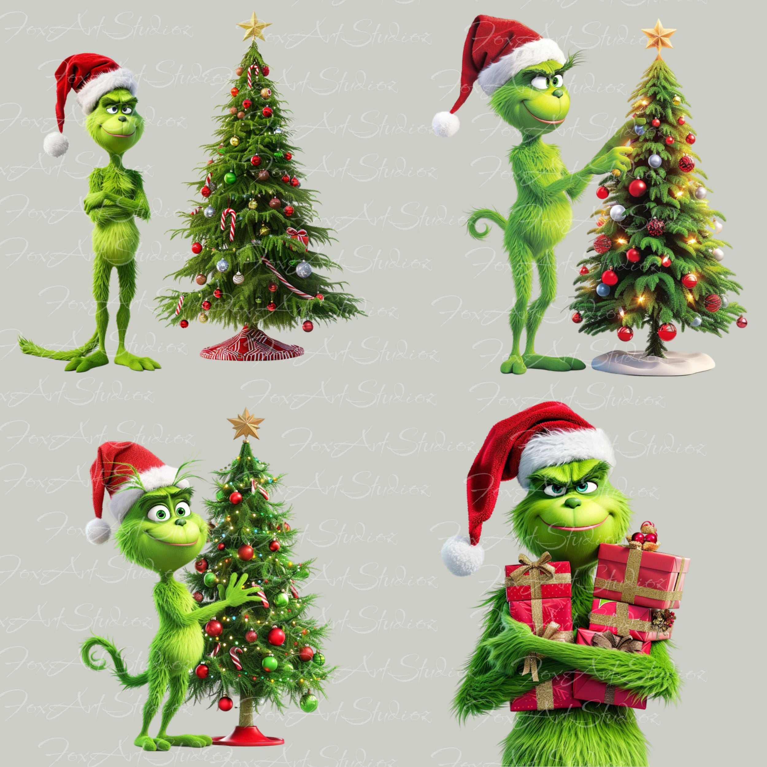 Clipart del Grinch, clipart de Navidad, álbum de recortes, diario ...