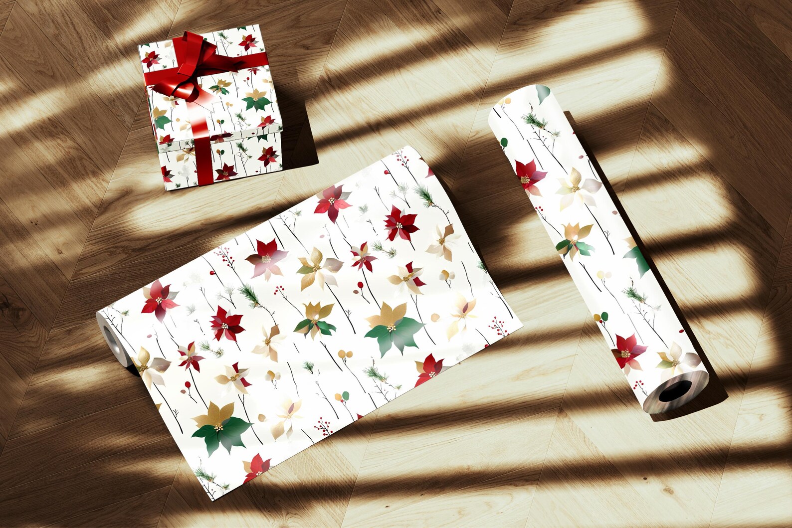 Christmas Wrapping Paper Printable Digital Christmas Wrapping Paper ...