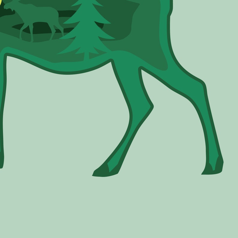 Moose Shadow Box, 3D Moose SVG, Paper Cut Light Box Template Files ...