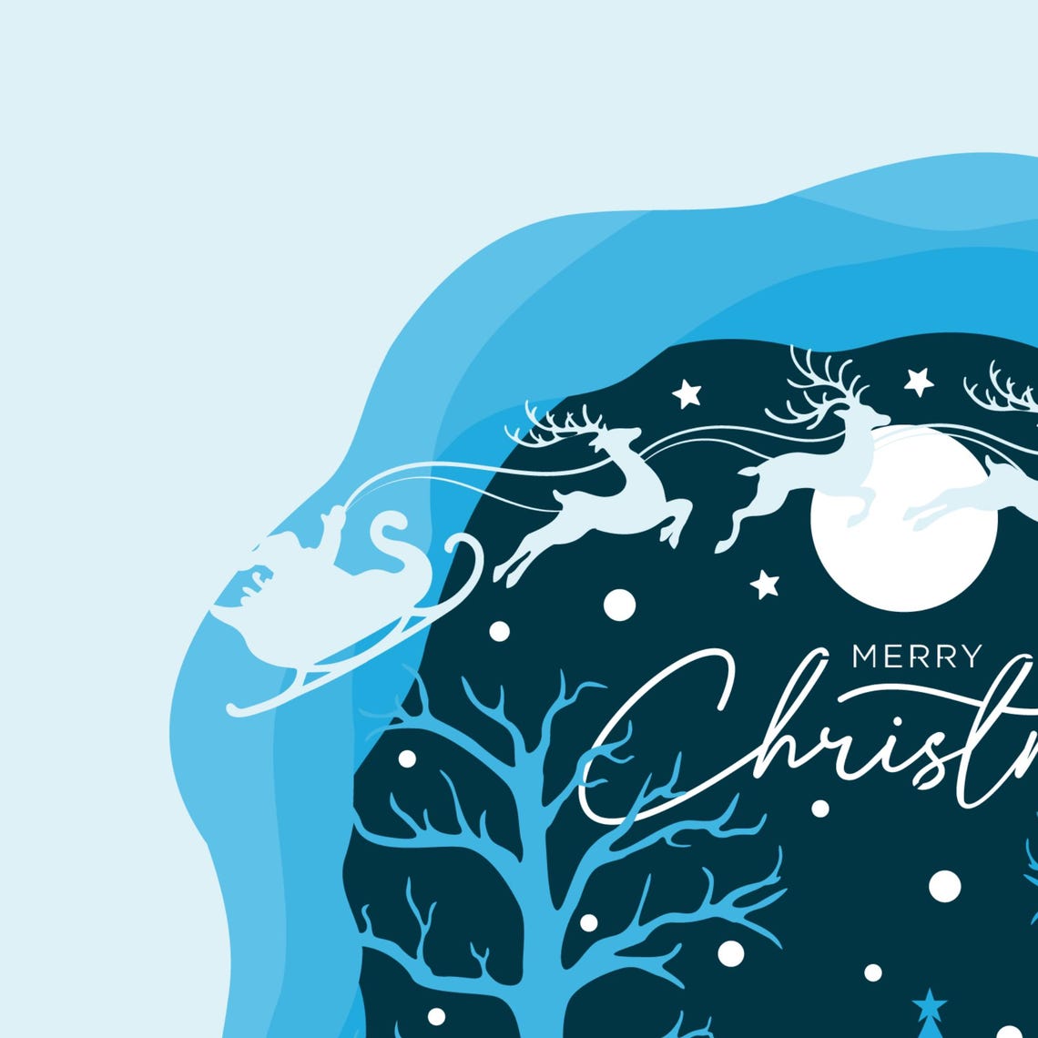 3D Merry Christmas Shadow Box Template, Xmas Shadow Boxes, 3d Christmas ...