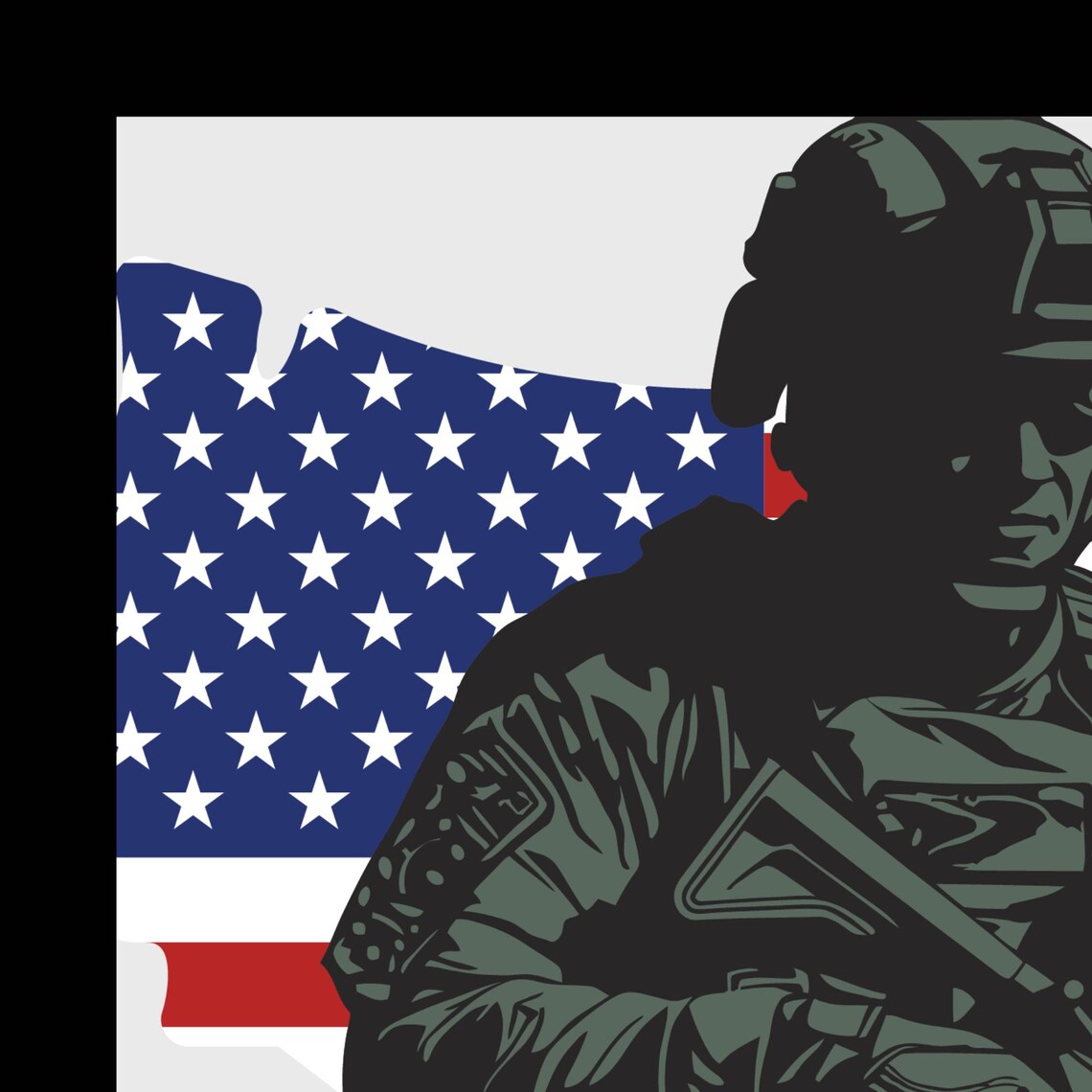 3D Us Army SVG, Soldier Silhouette SVG , Military Shadow Box Army ...