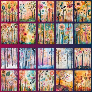 Whimsical Watercolor Backgrounds Kit // Autumn & Winter Textures ...