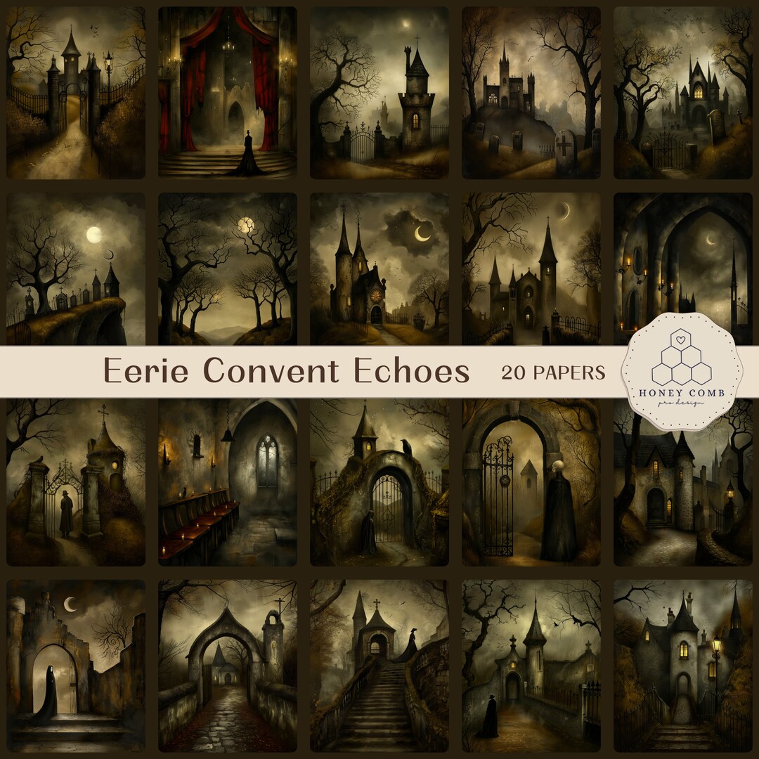Eerie Convent Echoes Portrait Papers & Printable Sheets, Abandoned ...