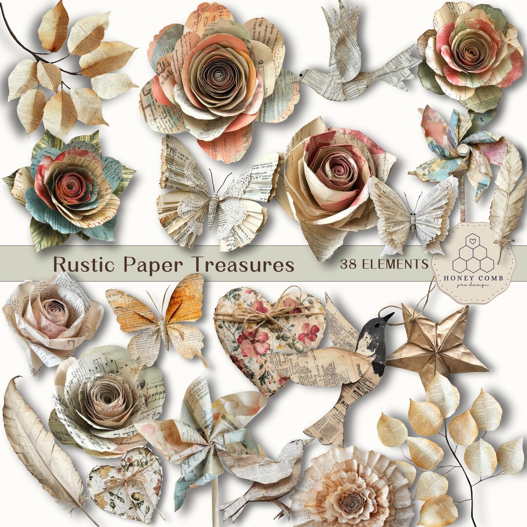 Rustic Paper Treasures: 38 Vintage Paper Cutout Designs, Floral ...