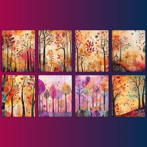 Whimsical Watercolor Backgrounds Kit // Autumn & Winter Textures ...