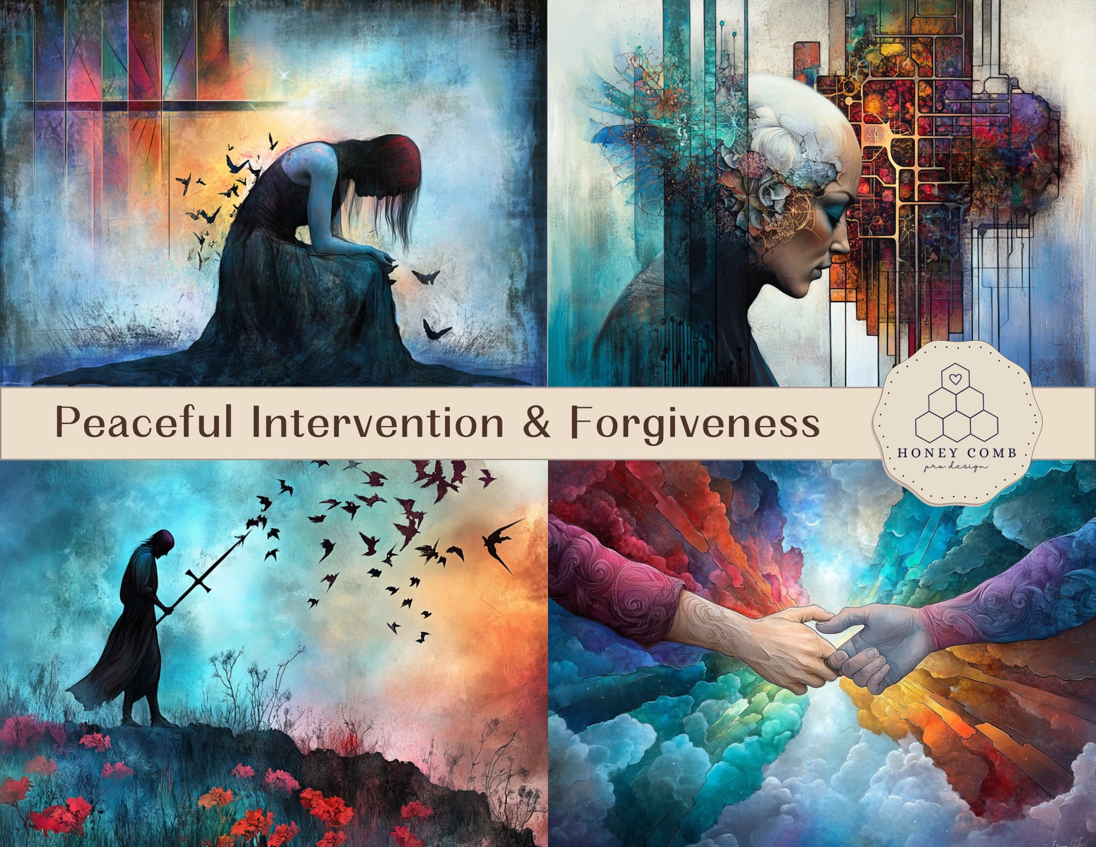 Peaceful Intervention & Forgiveness Papers Kit 32 Landscape Papers 10 ...