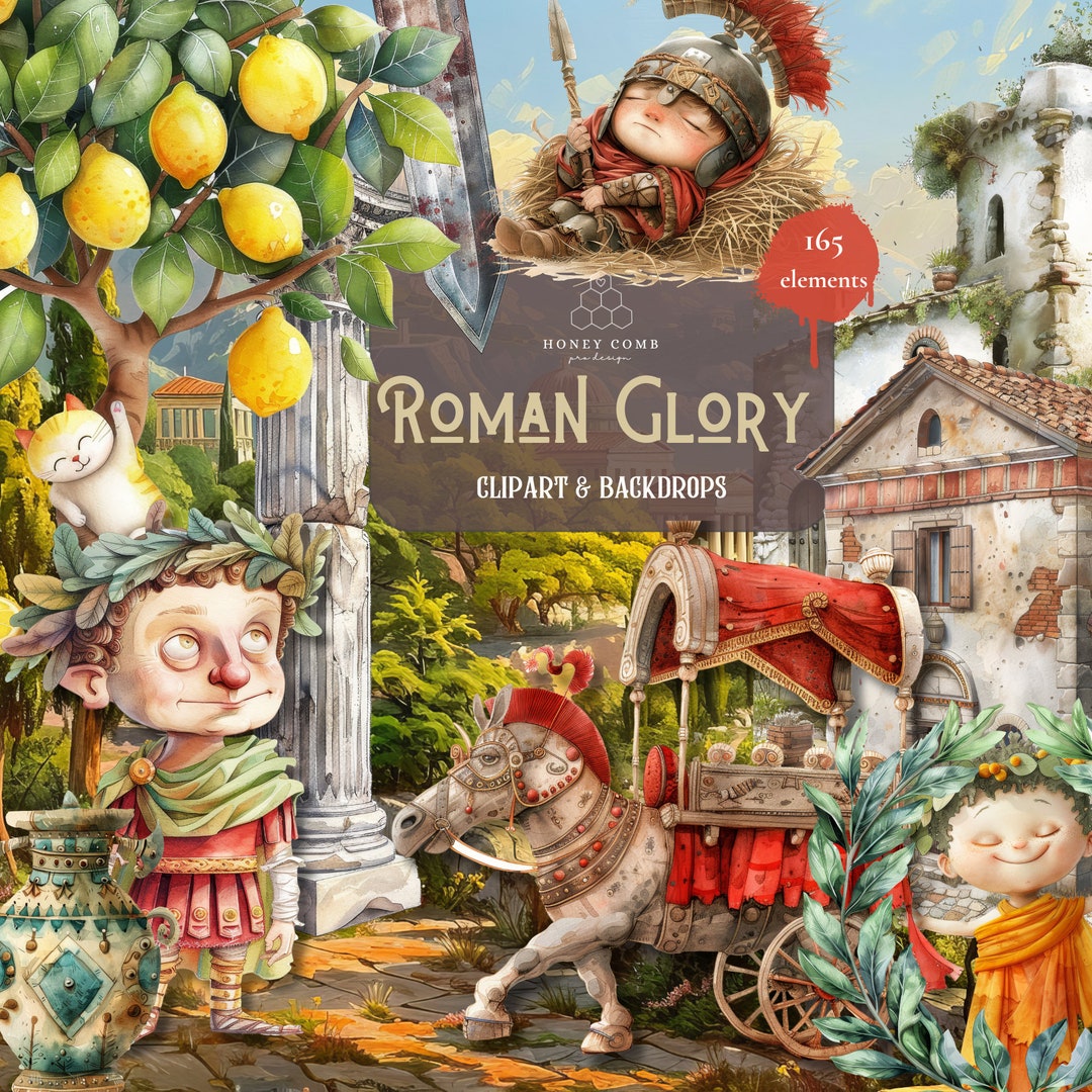 Roman Glory Epic Ancient Clipart & Majestic Backgrounds, Gladiator and ...