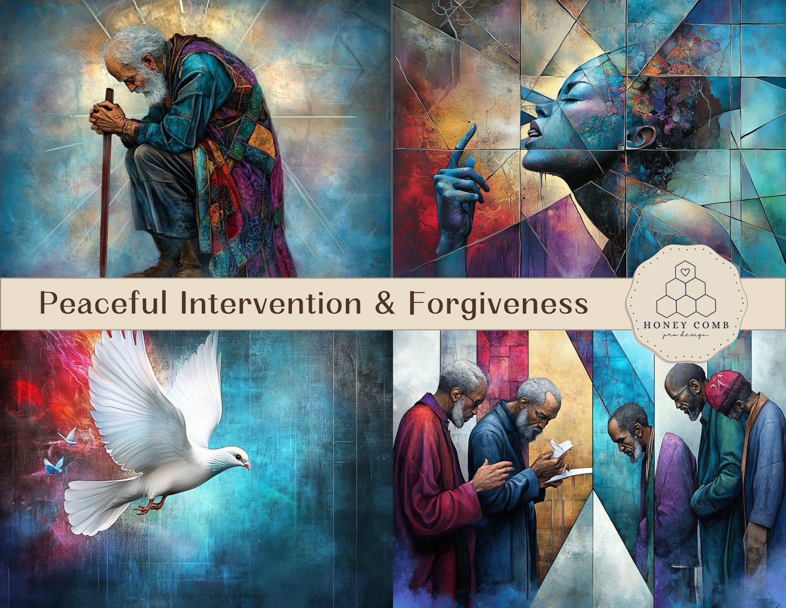 Peaceful Intervention & Forgiveness Papers Kit 32 Landscape Papers 10 ...