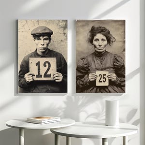 50 Vintage Criminal Mugshot Images Notorious Crime Portraits Junk ...