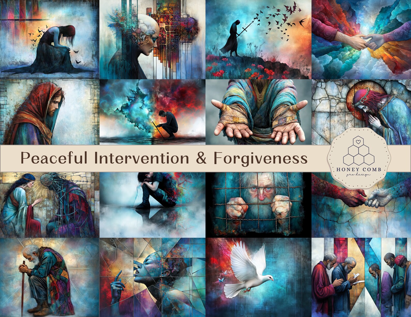 Peaceful Intervention & Forgiveness Papers Kit 32 Landscape Papers 10 ...