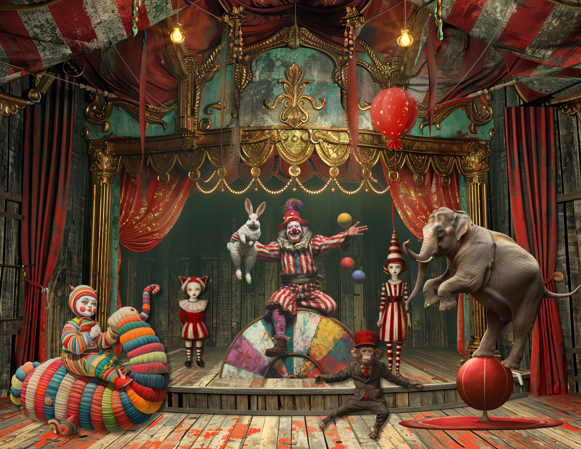 Circus Magic Ultimate Digital Paper Pack, Vintage Circus Clipart ...