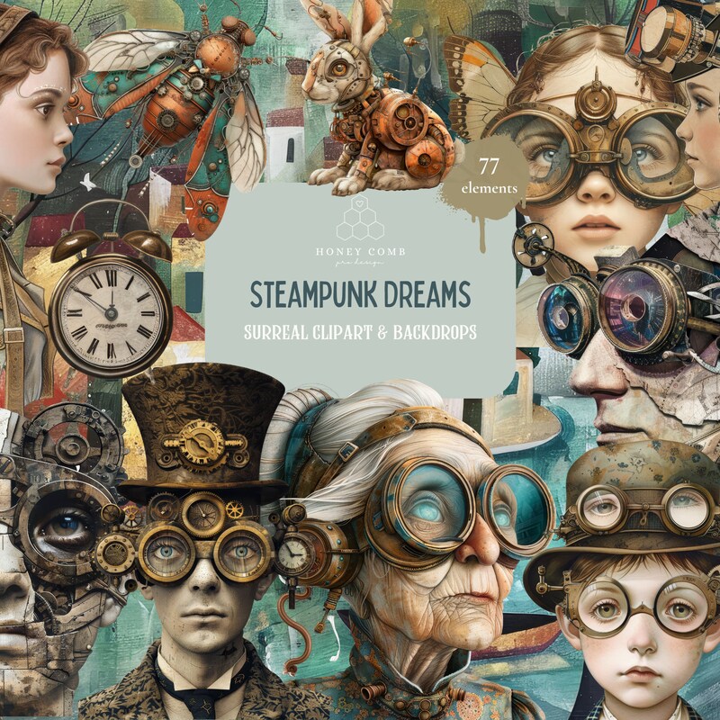 Steampunk Collage - Etsy