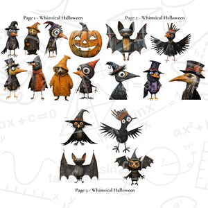 Whimsical Halloween Collection - Fun Quirky Halloween Graphics, Spooky ...