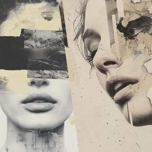 Fragility Collage: 20 Artistic Digital Papers, Printable Sheets ...