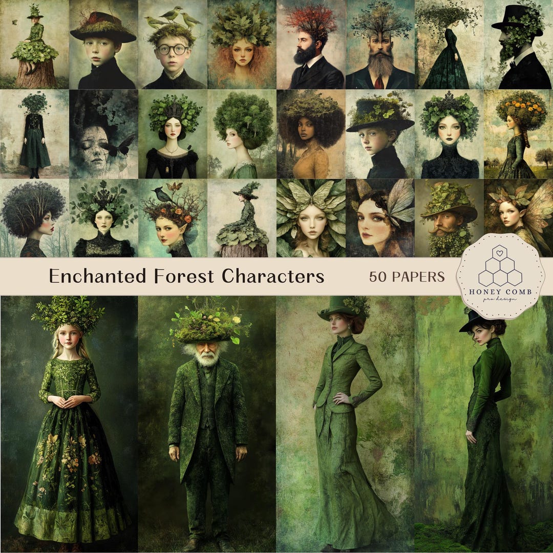 Enchanted Forest Characters: 50 Whimsical Tree & Moss-themed Designs 10 ...