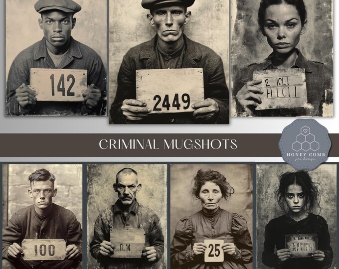 50 Vintage Criminal Mugshot Images | Notorious Crime Portraits | Junk ...
