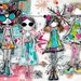 Paper Doll Parade - Artsy Paper Dolls & Mixed Media Backgrounds ...