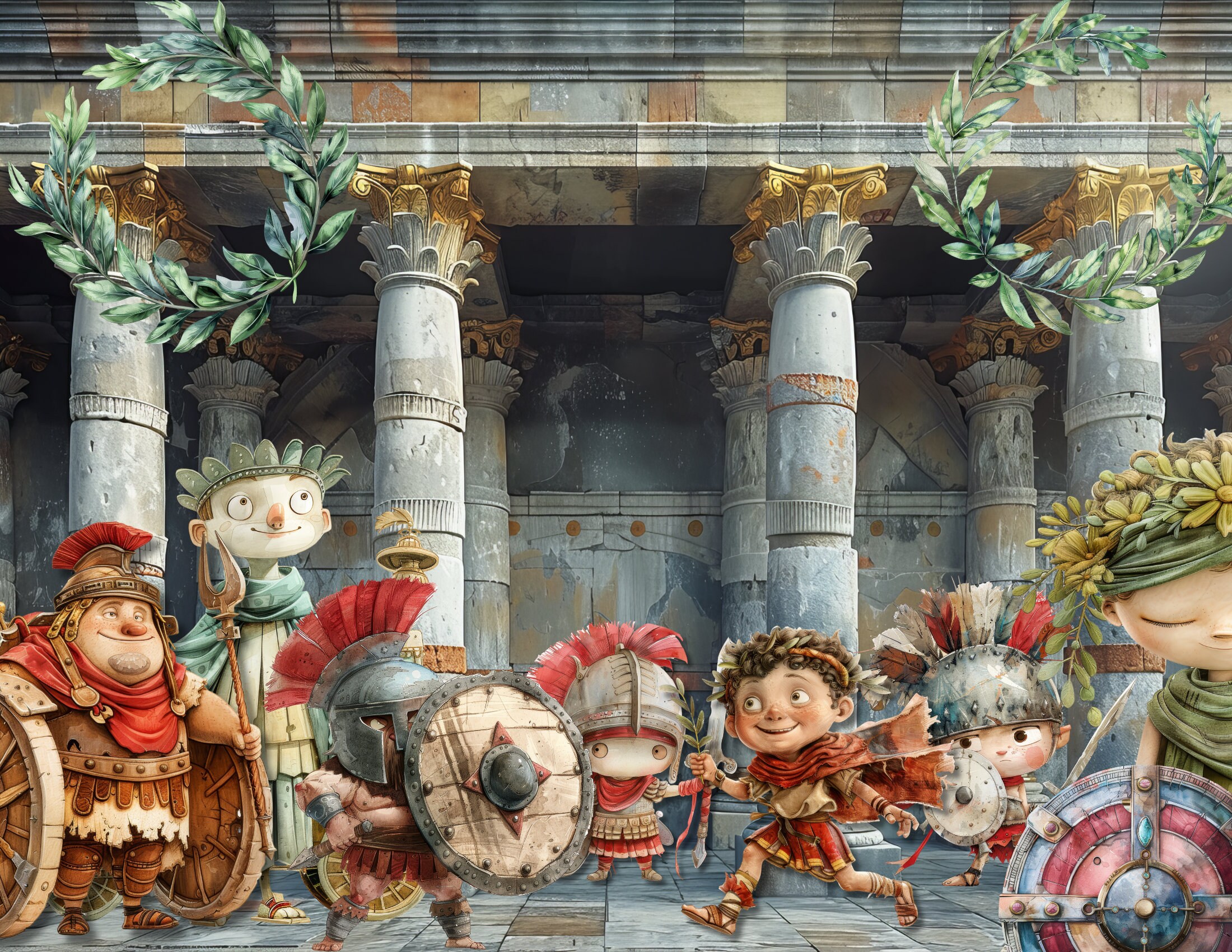 Roman Glory Epic Ancient Clipart & Majestic Backgrounds, Gladiator and ...