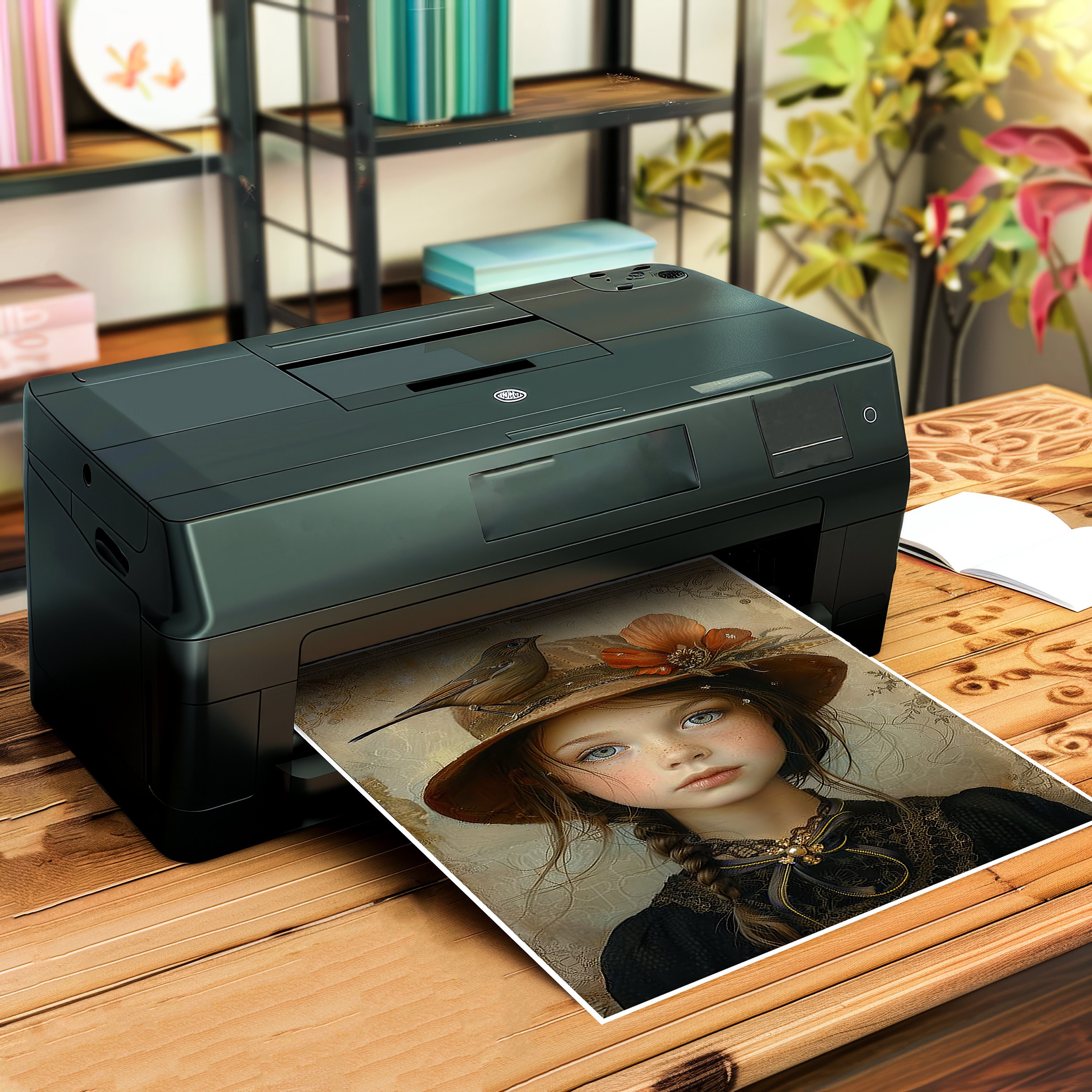 Bird-head Girl Paper Kit - 30 Portrait Papers + 10 Printable Sheets ...